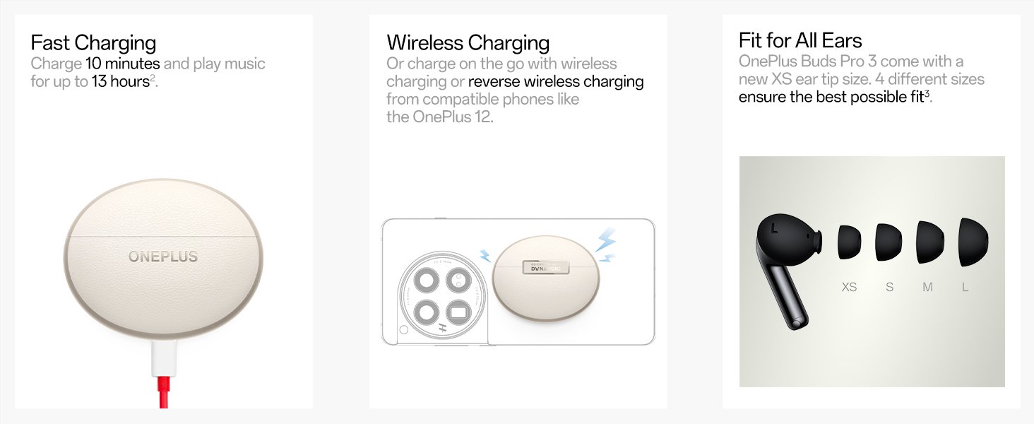 Combo Offer 2 Units Of OnePlues Buds Pro 3 TWS in-Earbuds Dual Drivers ...
